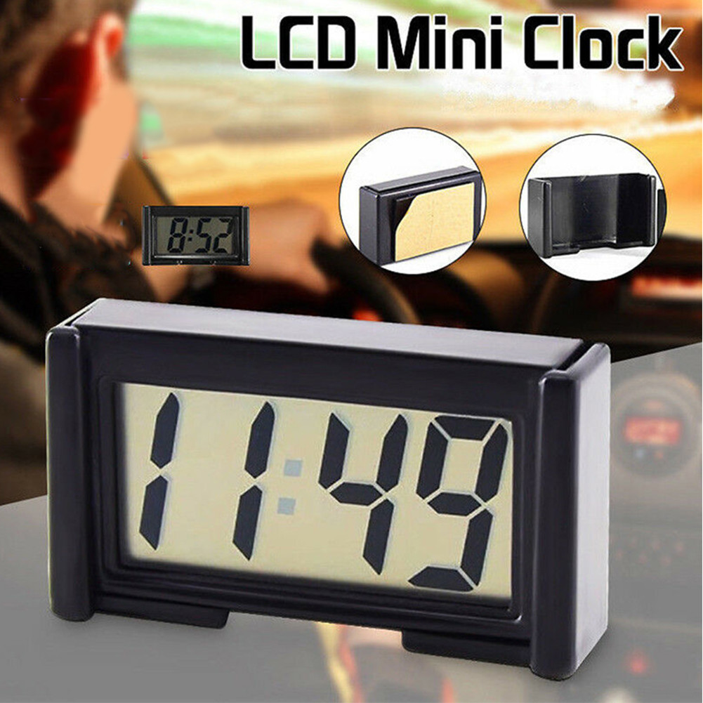 Mini Car Dashboard Digital Clock Portable Clock Vehicle Self-Adhesive With LCD | Shopee Philippines