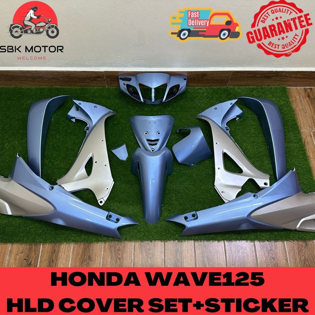 【SBK MOTOR】HLD Honda Wave125 Cover Set Light Blue + Silver (L.BL+SL ...
