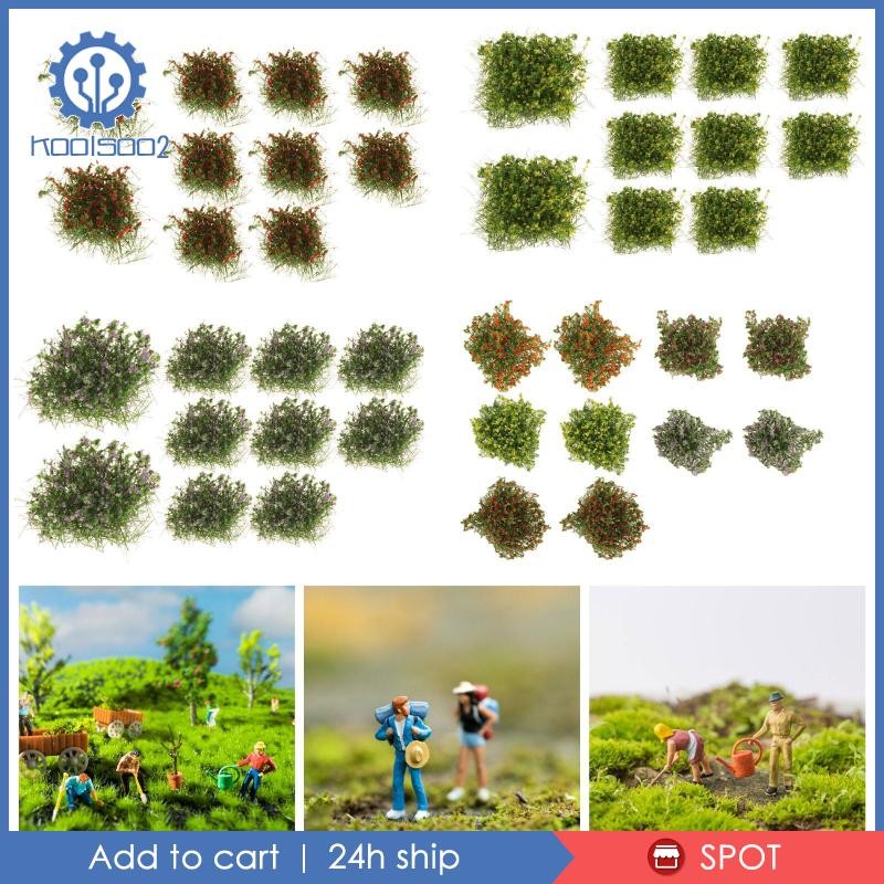 [Koolsoo2] 10x Grass Tuft Model Railway Mini Artificial Grass Model for ...
