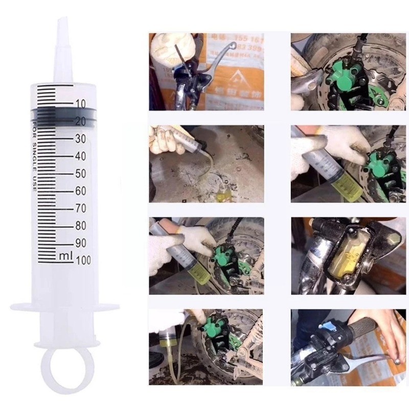 Brake Gas Bleeder Syringe Tool For Hydraulic Disc Brake Universal 100Ml ...