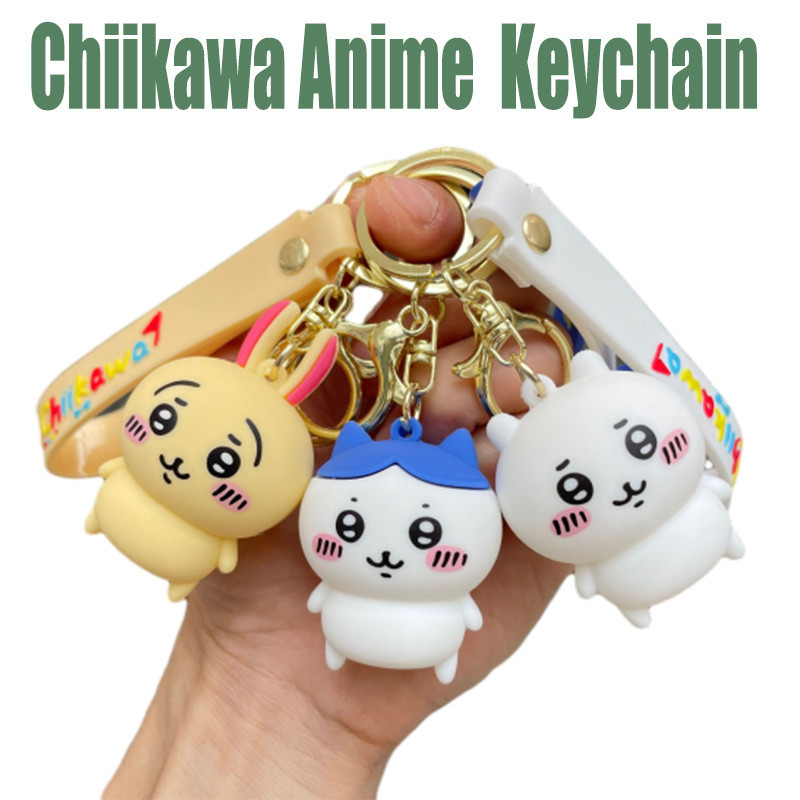 Chiikawa Anime Model Keychain Hachiware Usagi Figure Keychain Toys ...
