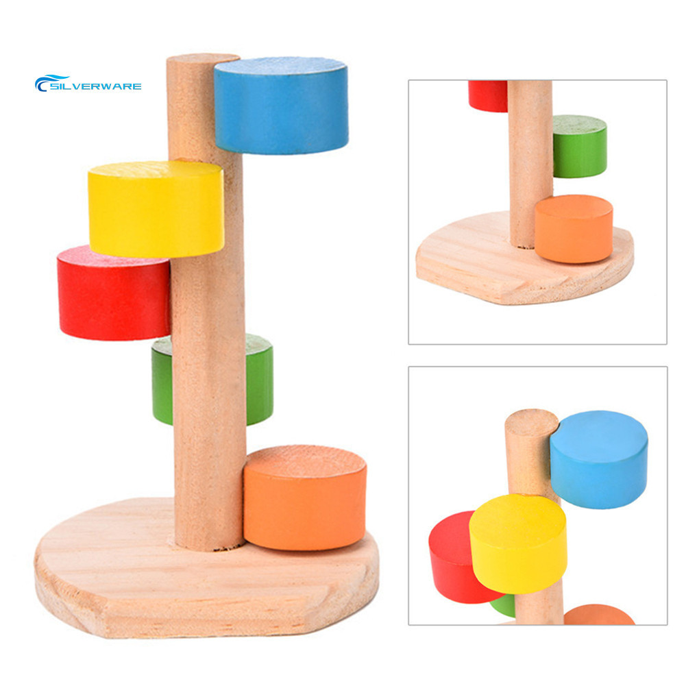 SILVERWARE Wooden Mini Multicolor Hamster Climbing Stair Ladder Pet ...