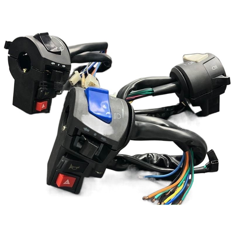 Motorcycle double flash modified handle seat warning light switch ...