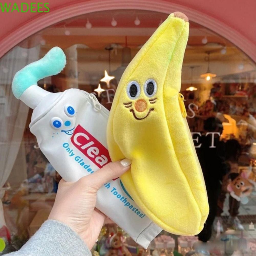 WADEES Toothpaste Pencil Case, Desktop Organizer Cosmetic Pouch Desktop ...