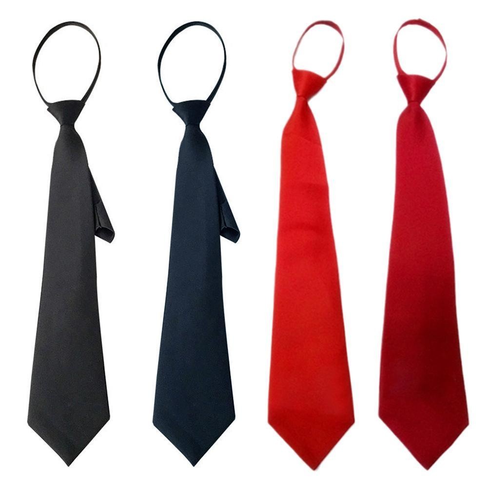 Male Female Students Solid Color Tie Professional Work Formal Wear Tie ...