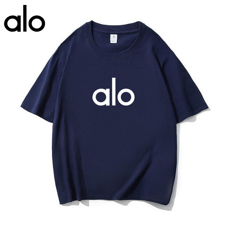 alo,SummerCotton Short SleeveTT-shirt 宽松薄款百搭打底衫显瘦户外小清新女上衣 | Shopee ...