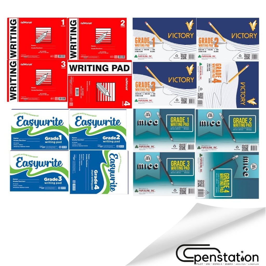 Writing Pad Paper 80leaves / Grade 1 / Grade 2 / Grade 3 Per Pad ...