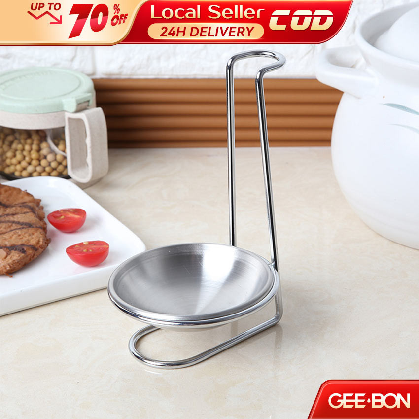 GEEBON Stainless Steel Soup Spoon Ladle Holder Single/Double Service ...