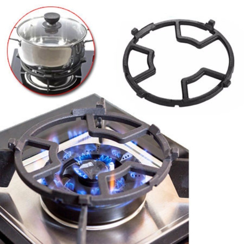 Wok Pan Stand Supports Rack Cast Iron Burners Stove Cookware Ring Gas ...
