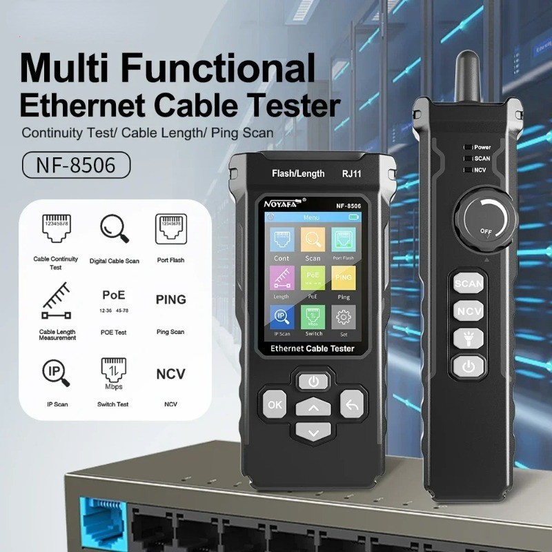 NF-8506 Network Cable Tester Multifunction Cable Tracker Support PING ...