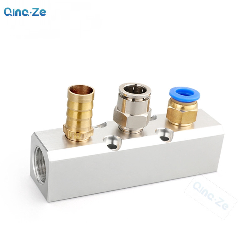 Aluminium Splitter 1/2" pt Thread Port 2 3 4 5 6 7 8 9 10 way 1/4 ...