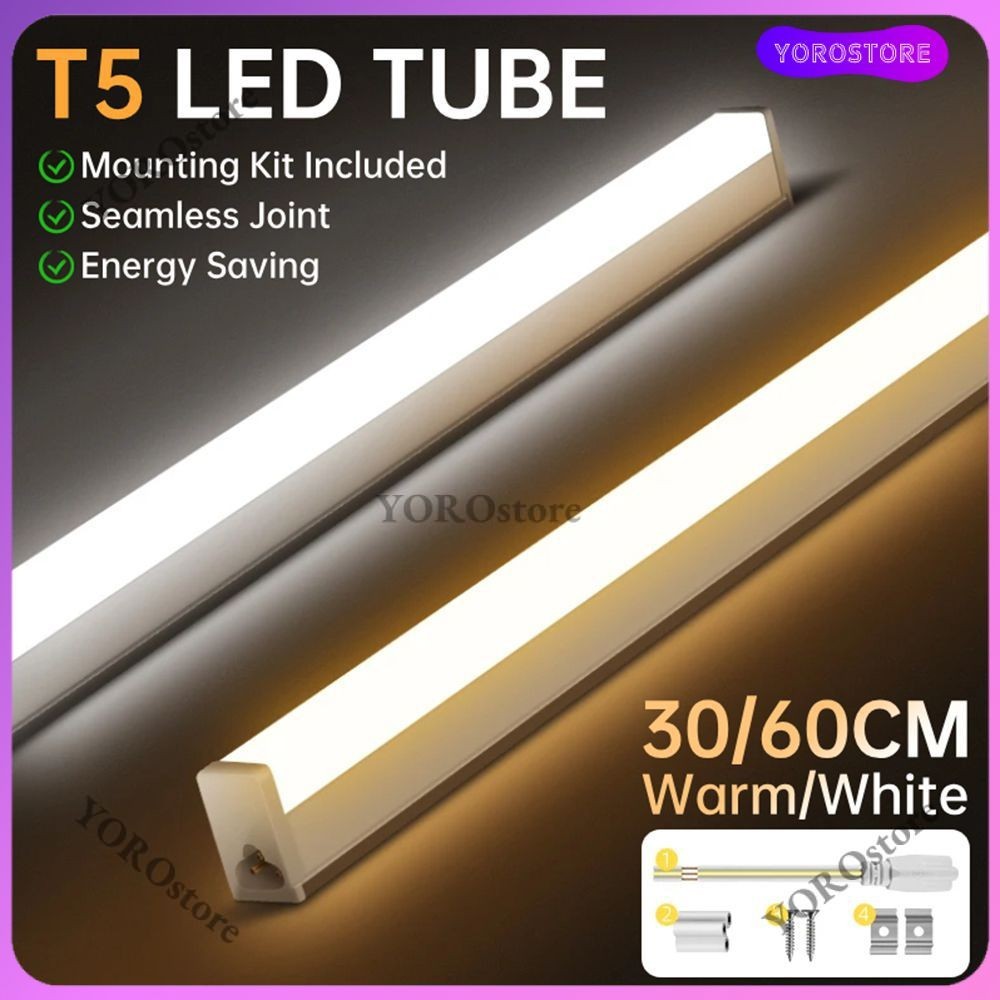【COD】T5 LED Tube Light Warm/White Bulb Energy Saving Cabinet Lighting ...