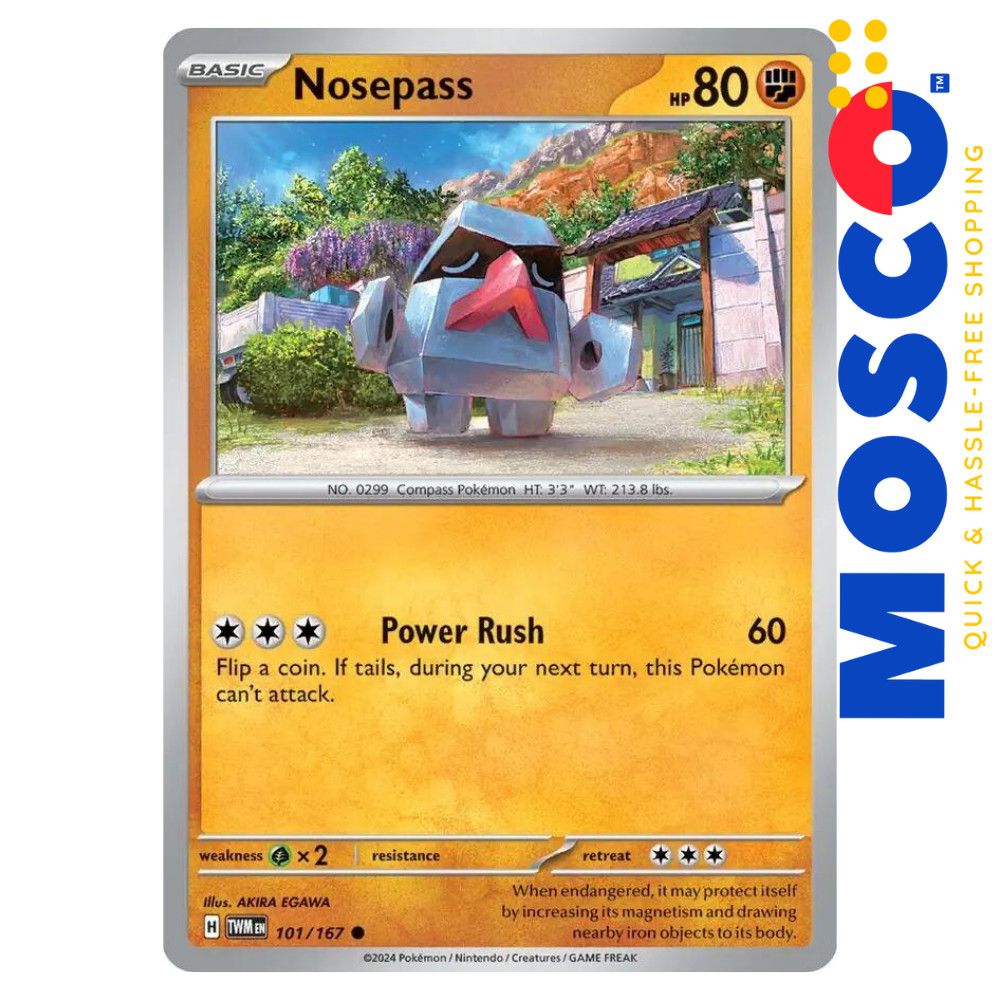 Nosepass - 101/167 Common Twilight Masquerade | Pokemon TCG | Shopee ...