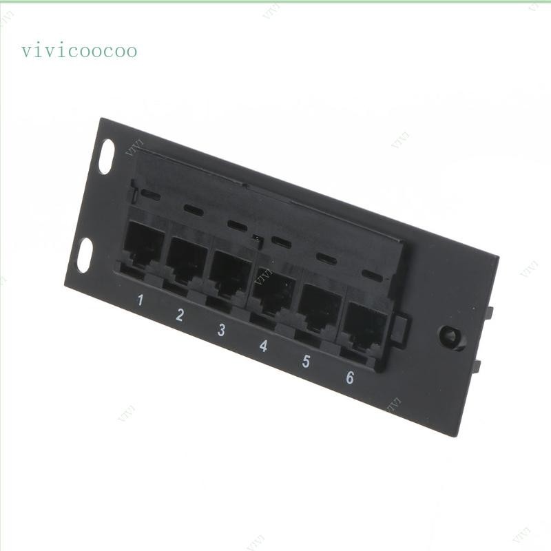 VIVI 6-Port Patch Panel - Blank 1U Keystone Panel For Ethernet Cables ...