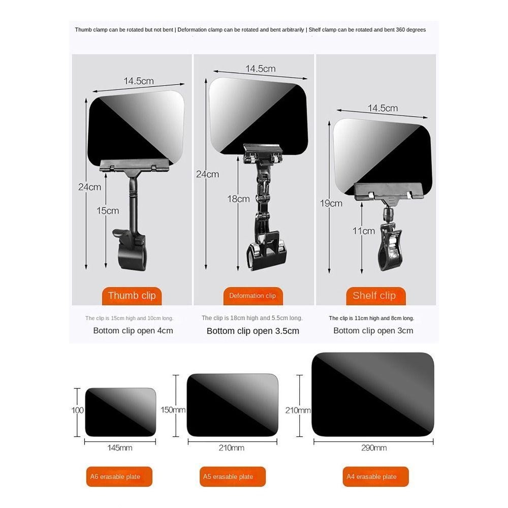 LUMINISCENCIA Chalkboard Price Tag, with Clip A4 A5 A6 Food Price Label ...