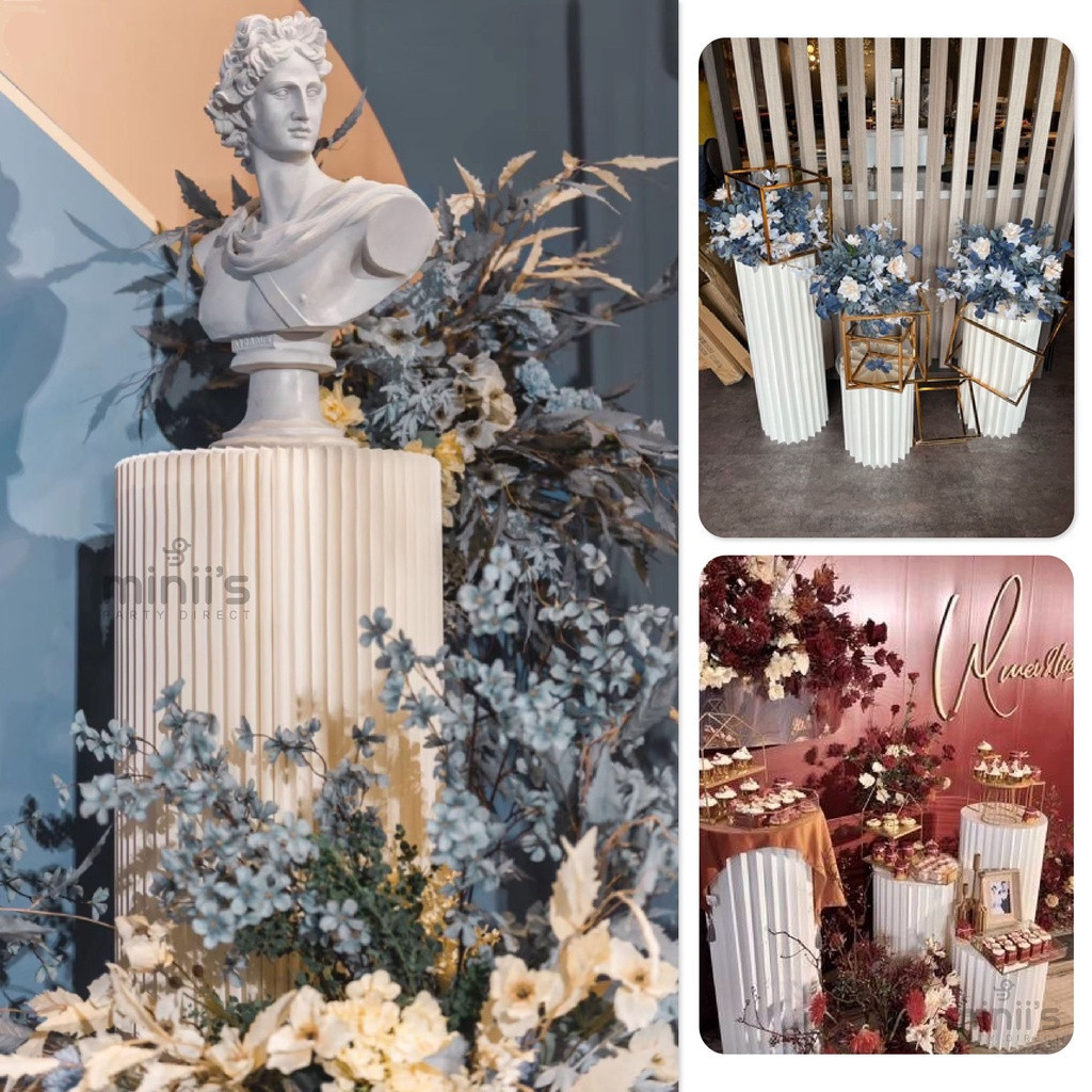 Folding Cake Stand Round Paper Dessert Table For Baby Shower Birthday ...