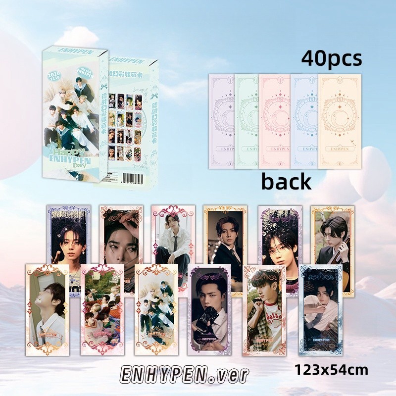 40pcs/box EN ILLIT Laser Hologram Photocards (G)I-DLE Stray Kids Lomo ...