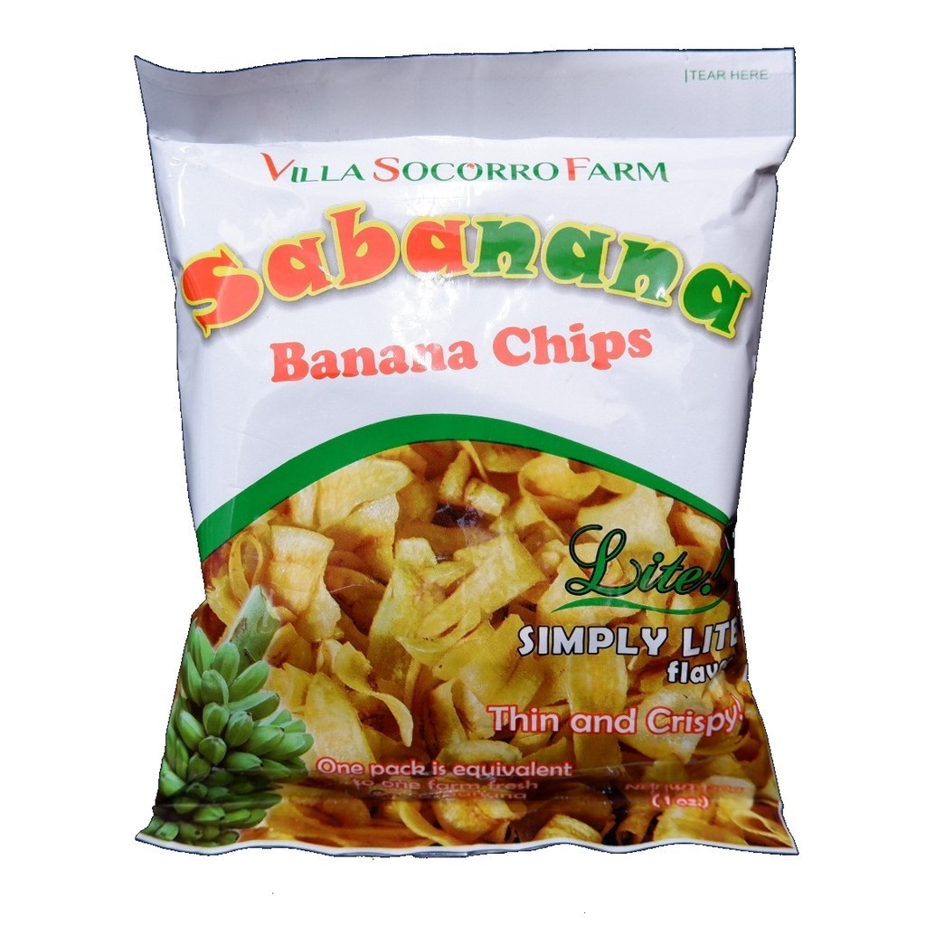 Villa Socorro Farm Sabanana Banana Chips Simply Lite 30 grams | Shopee ...