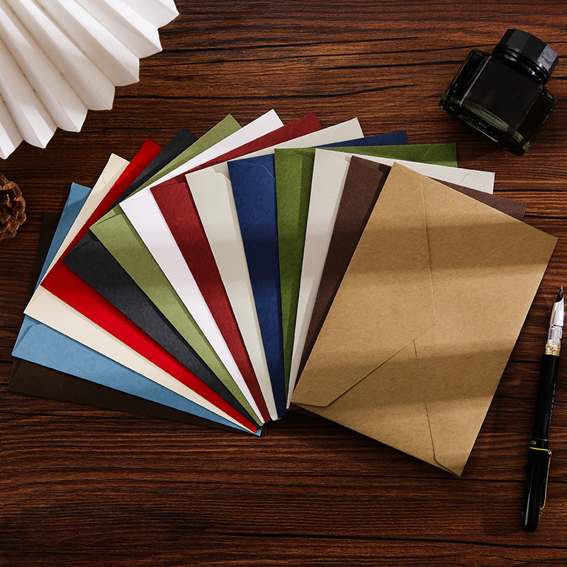 10 Pcs Vintage Pure Color Envelopes Set - Literary Rustic Paper ...