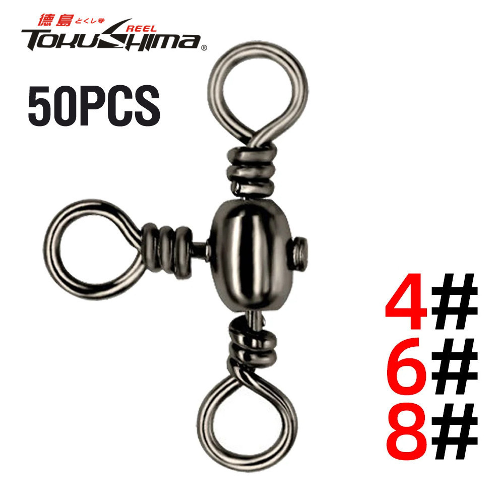 Fishing 3 Way Swivels Cross Line Barrel Swivels T-Turn Fishing Swivels ...