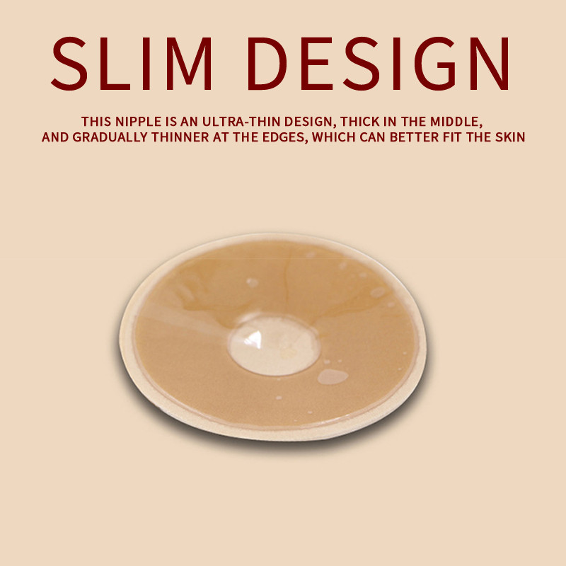 Sexy silicone chest stickers invisible anti-bump round nipple stickers ...