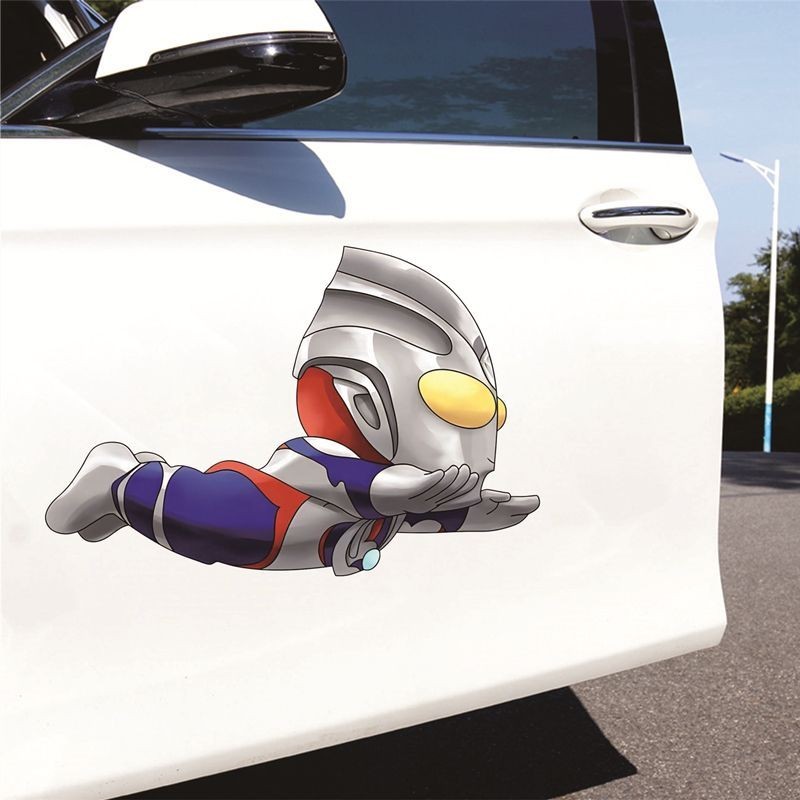 Ultraman Bumper Stickers Personalized Cartoon Cute Funny Car Scratch ...