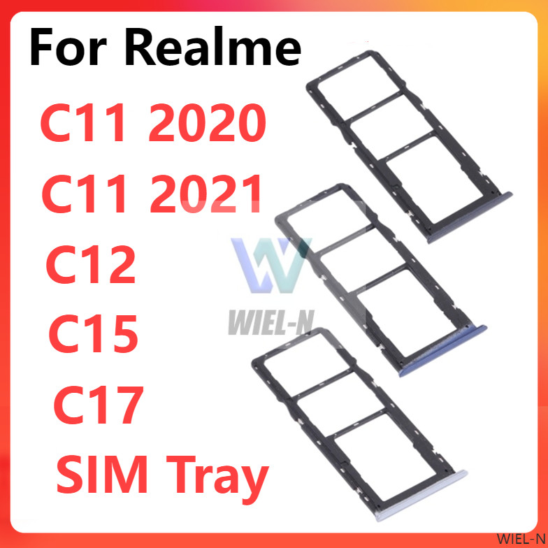 SIM Card Tray For Oppo Realme C11 (2021) C12 C15 C17 Dual Sim Card Tray ...