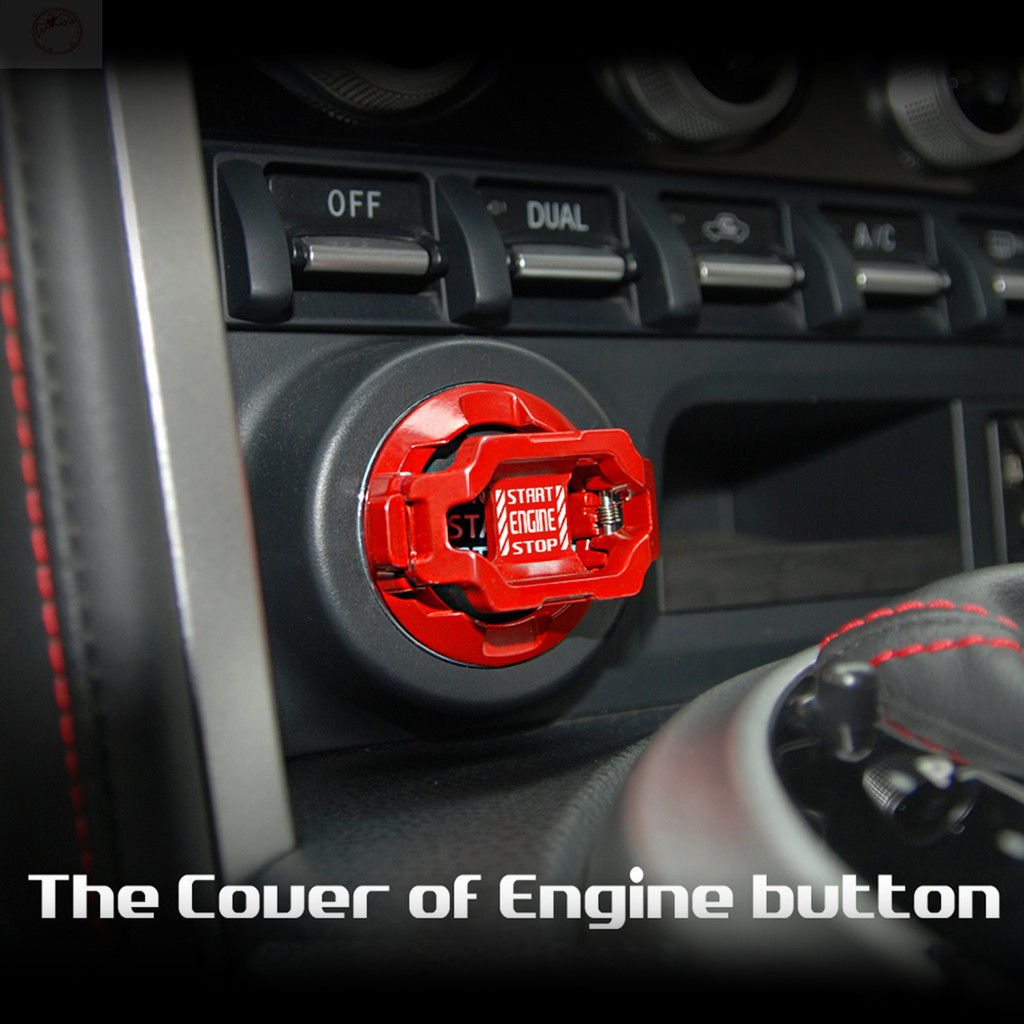 ST New Red Car Engine Start Stop Button Cover Car Ignition Switch Cover ...