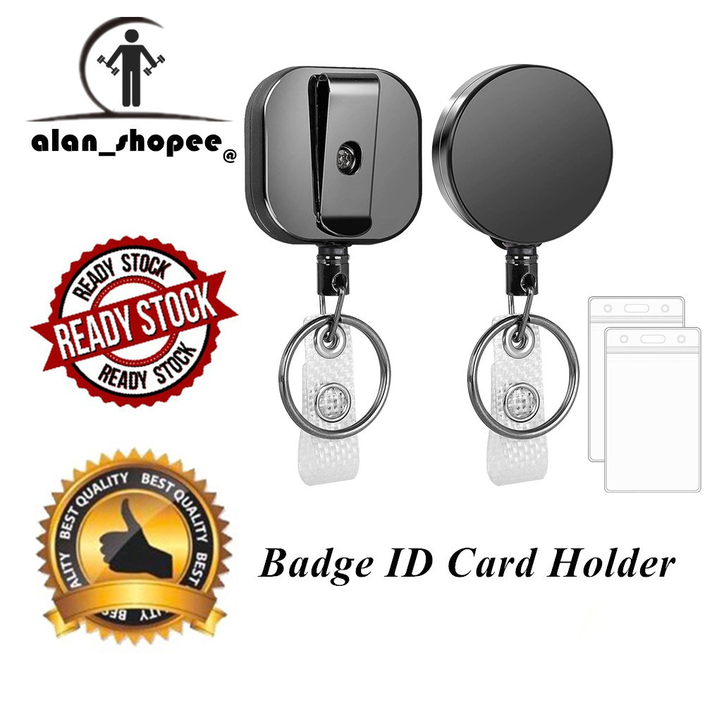 4CM Retractable Badge Holder Reel 1 Pack Heavy Duty Card Holder Badge ...