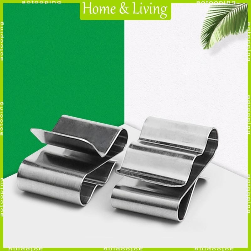 AOTOO 50 Pieces Stainless Steel Cable Clips kit Solar Panel Wire Clip ...