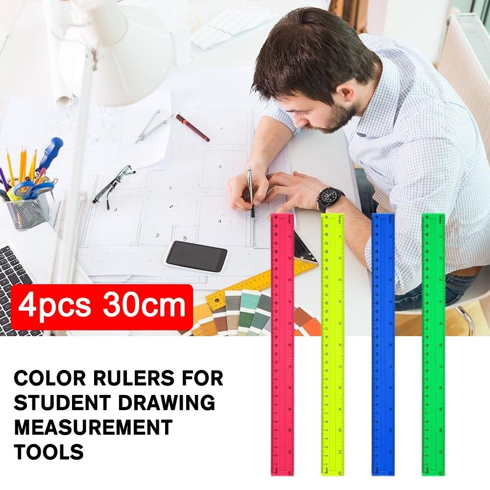 Pastel Color Ruler Set 30cm Versatile Ideal For Students School ...