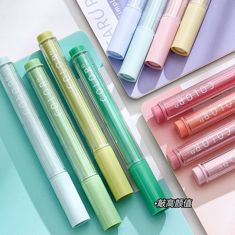 4pcs of Eye Care Highlighter Pens 24 Color Large Capacity Student ...