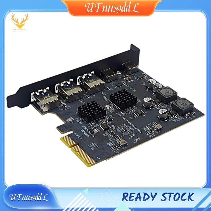 [UTnus9ddL] PCI Express X4 to 2Port Type C + 3 Port USB3.2 Gen2 10Gbps ...