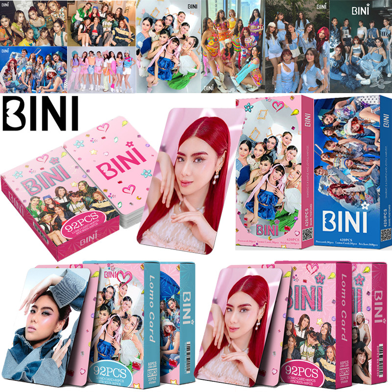 BINI Photocards 30 PCS Card +30 PCS Postcards + 360 PCS Stickers BINI ...