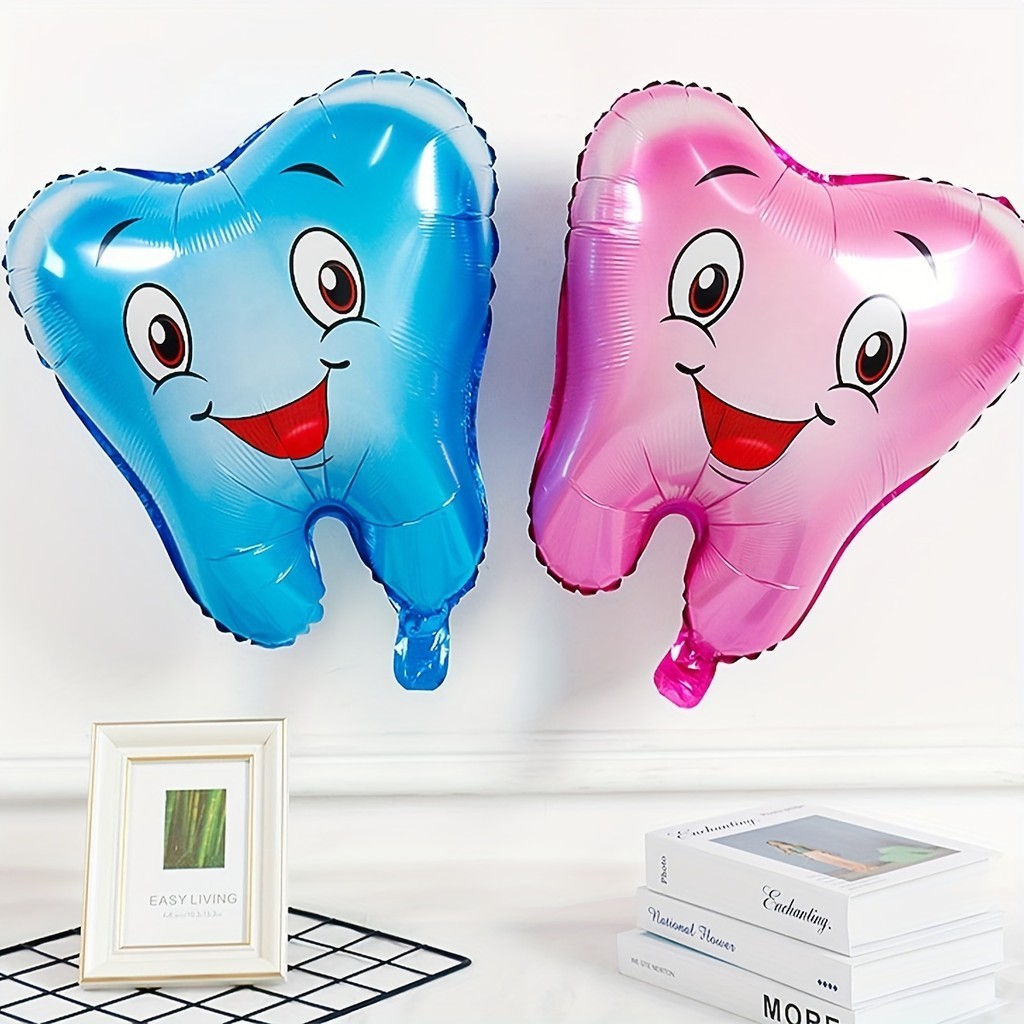 Party Brothers 2pcs Adorable Smile Teeth Balloon Set - Vibrant Pink and ...