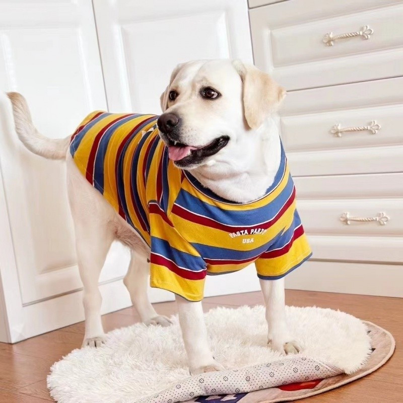 17-50kg big dog clothing for large dogs, striped dog clothing for ...