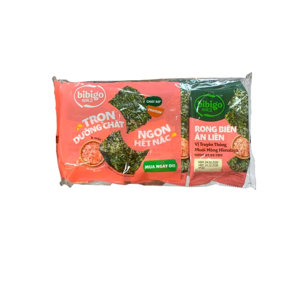 Bibigo CJ instant seaweed block 3 with Himalayan pink salt | Shopee ...