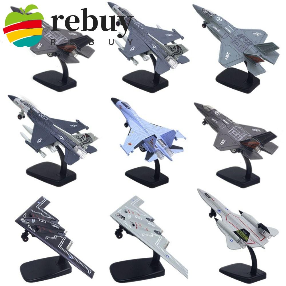 REBUY Fighter Aircraft Toy, Diecast Pullback & Go Aviao Plane Model ...