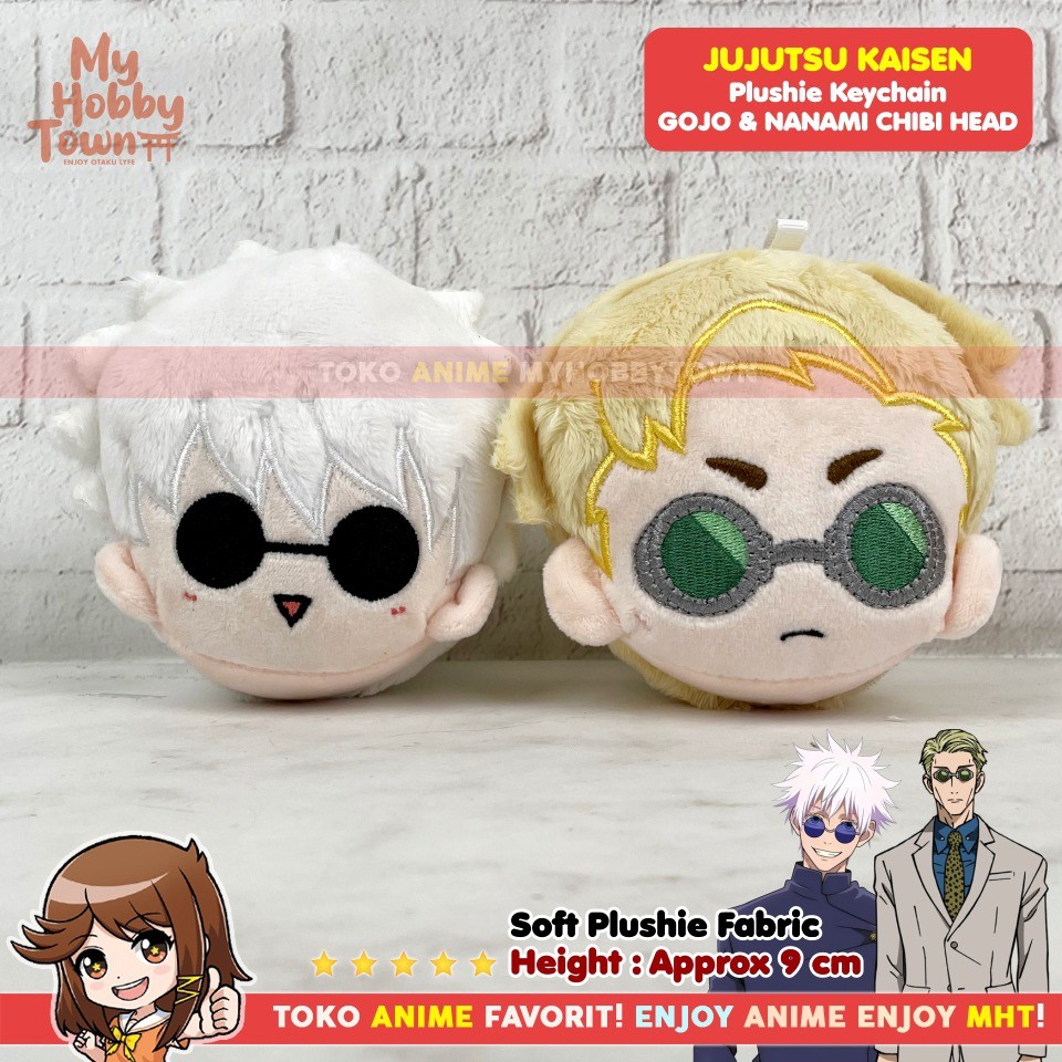 GANTUNGAN Anime Jujutsu Kaisen Gojo Satoru Nanami Kento Chibi Head ...