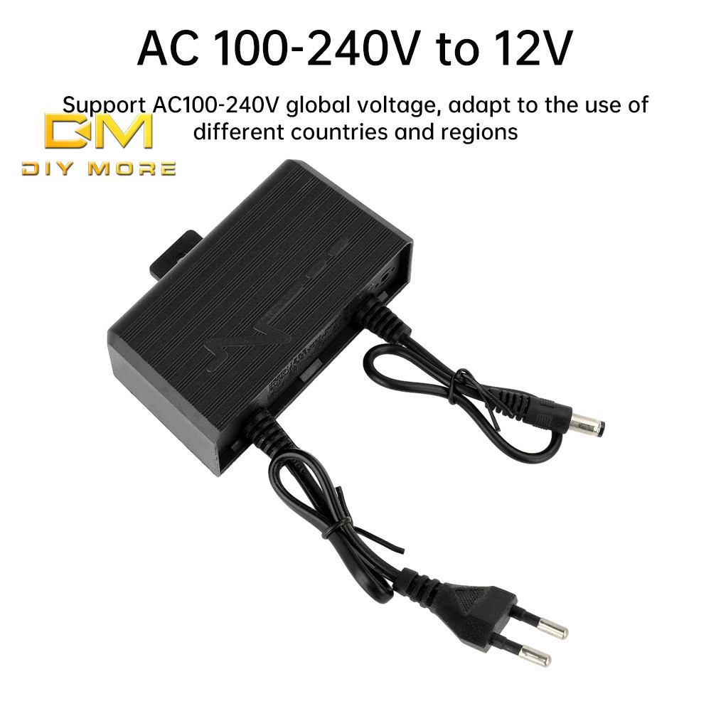 DIYMORE AC 100-240V to 12V 2A Outdoor Waterproof Power Supply 24W ...