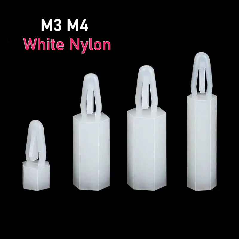 M3 M4 White Nylon Spacer Sscrews For PC Board Spacer Screws Fixing Clip ...