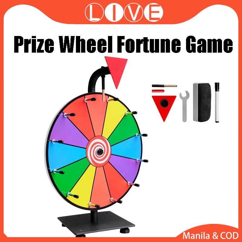 1pc 12Inch Prize Wheel Fortune Game Spin Game With Dry Erase Markers ...