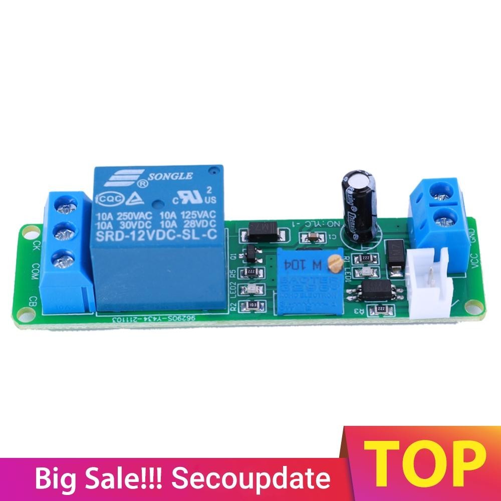 DC 12V Adjustable Turn OFF Relay Module 1-10sec Delay Switch for Smart ...
