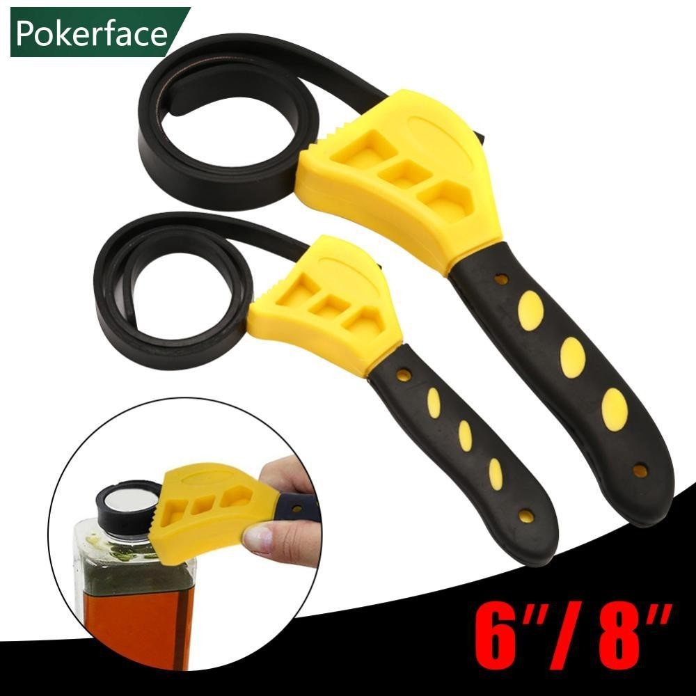 POKERFACE 6/8in Belt Wrench Oil Filter Puller Strap Spanner Chain ...