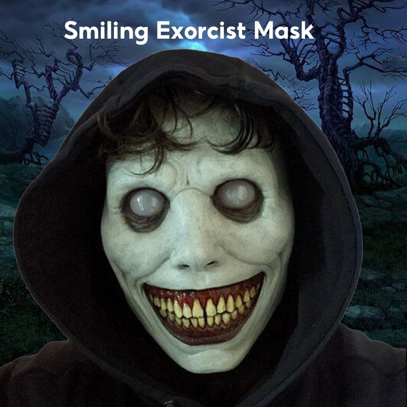 (Shipment In 12 Hours) New Halloween Exorcist Mask Death Horror Smile ...