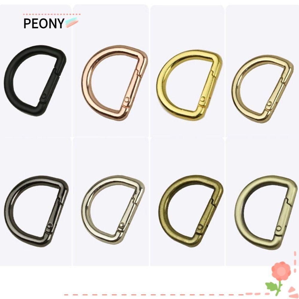 PEONY 2pcs Spring D Ring, 25*18mm Zinc Alloy Plated Gate Buckle, High ...