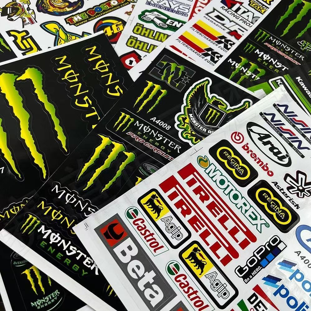 Motorcycle Car Modified Stickers Waterproof Sunscreen Decals ...