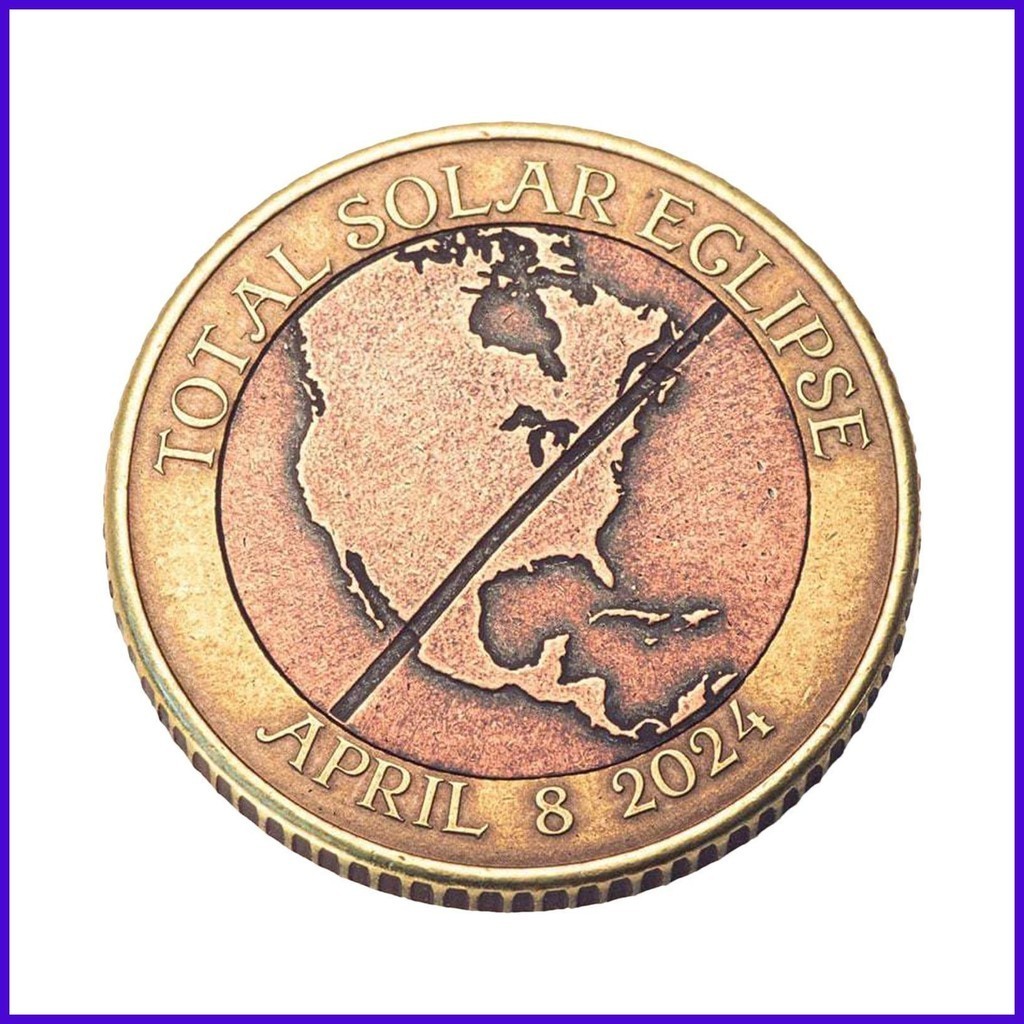 2024 Solar Eclipse Challenge Coin 2024 Solar Eclipse Commemorative ...