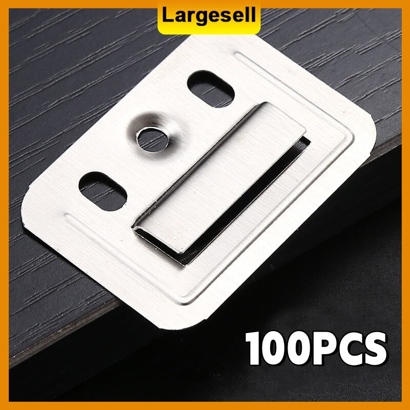 100Pcs Wall Cladding Clip Stainless Steel WPC Wall Panel Metal Clip PVC ...