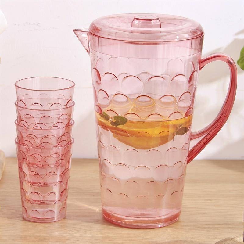 [ Buy 1 Take 4 ] Plastic Pitcher with 4 Cups Large Capacity Plastic ...